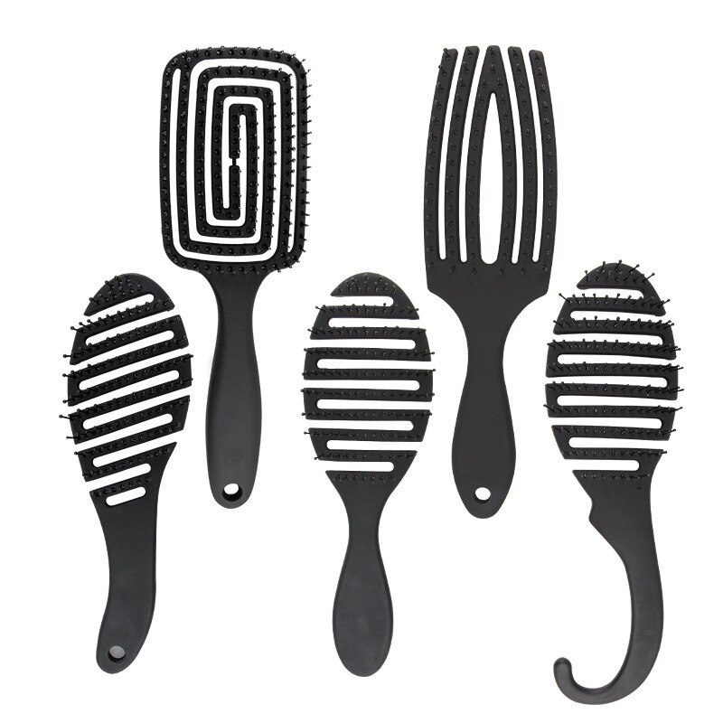 Hollow square eight-claw curved black comb - CJdropshipping