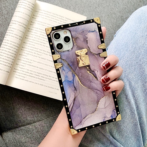 Luxury Square Marble Texture Phone Case - CJdropshipping