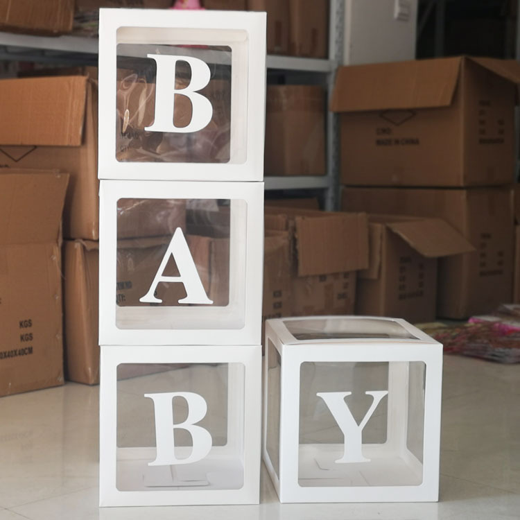 Birthday Party Letter Gift Box Transparent Balloon Box - CJdropshipping