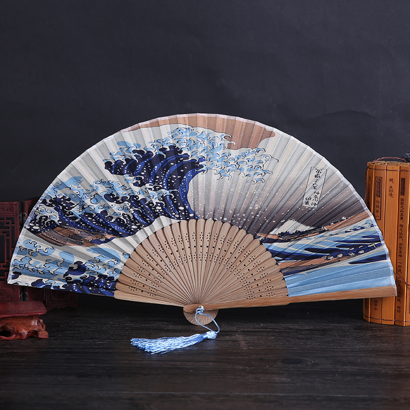 Real Japanese silk bamboo fan - CJdropshipping