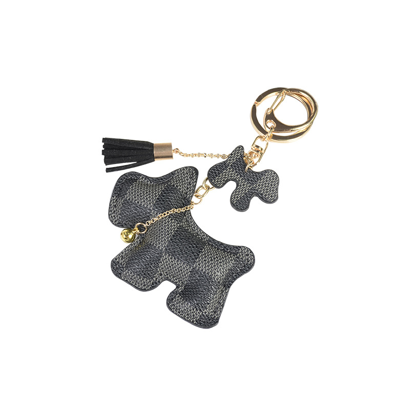 Cotton-filled Lattice Keychain Luggage Pendant - CJdropshipping