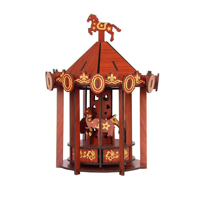 Wooden puzzle simulation model - CJdropshipping