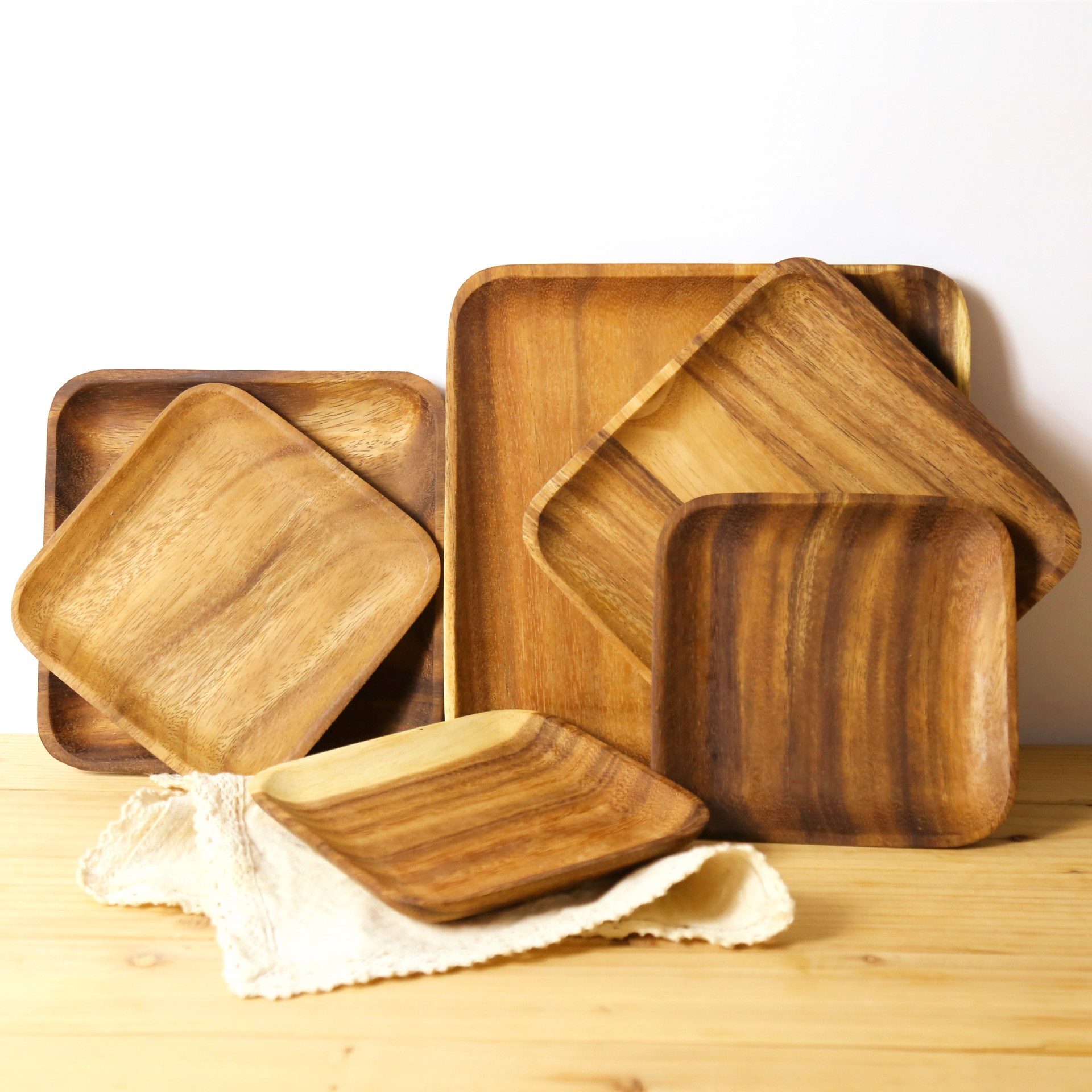 Acacia rectangular wooden plate - CJdropshipping
