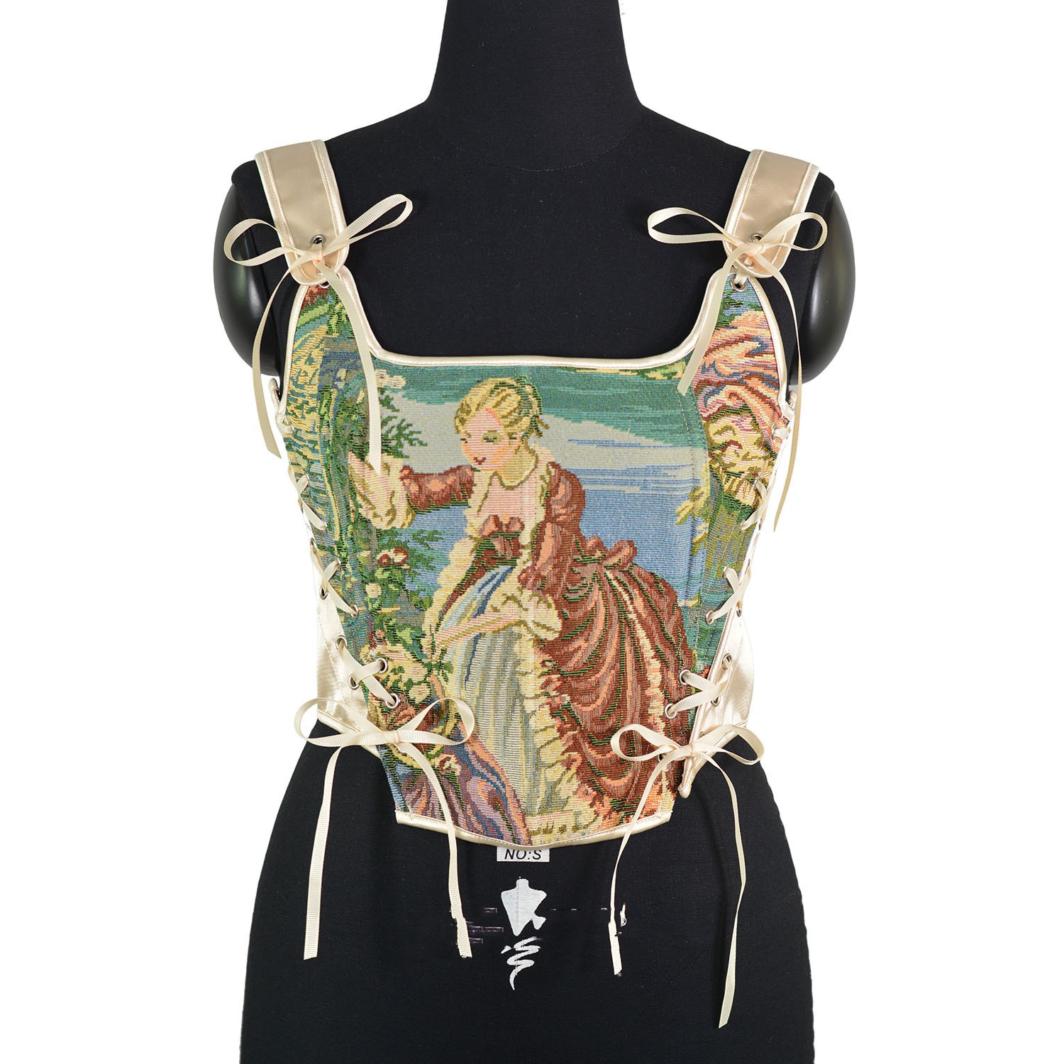 Woven Oil Painting Fishbone Corset - CJdropshipping