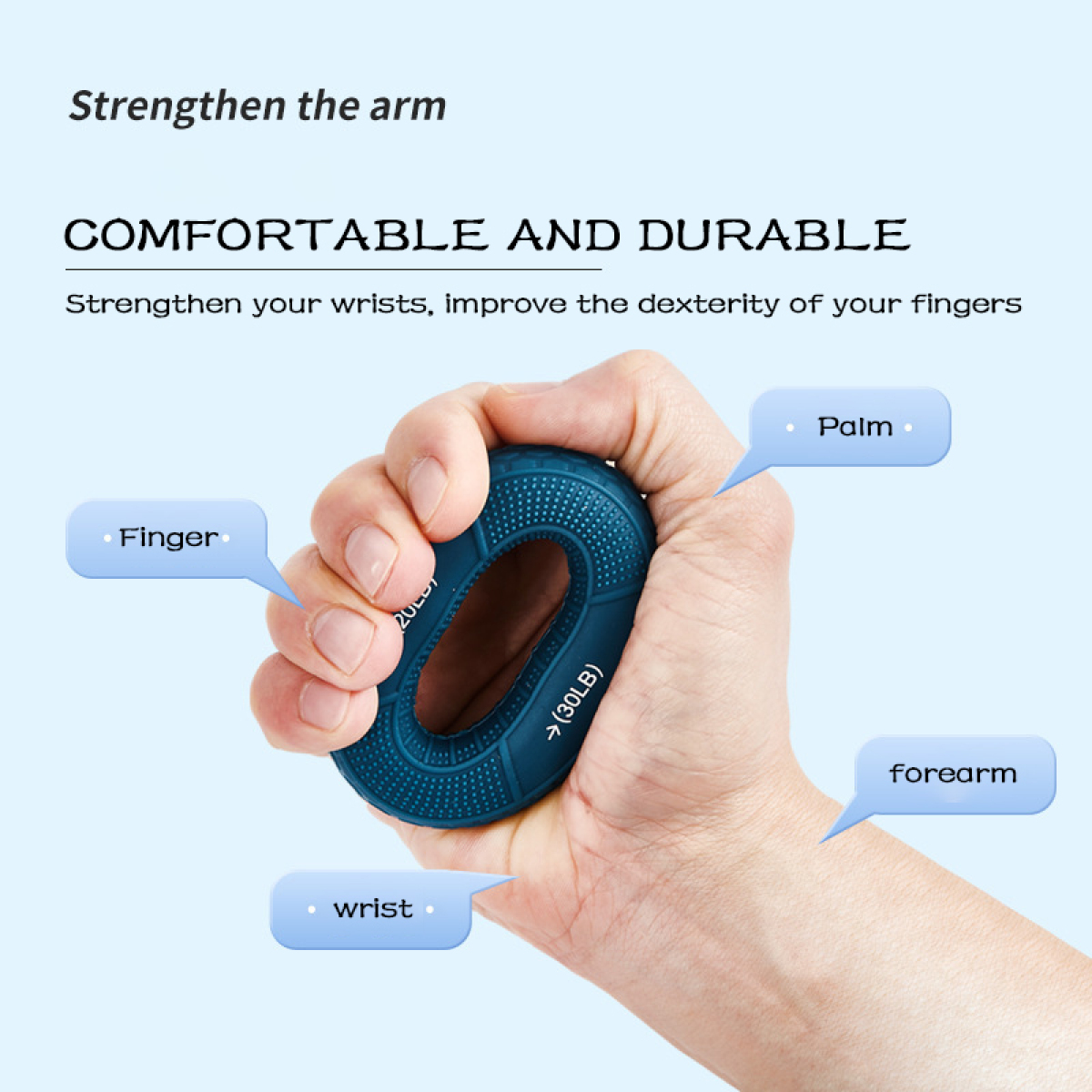 Hand Grip Strengthener, Grip Strength Trainer And Finger Exerciser ...