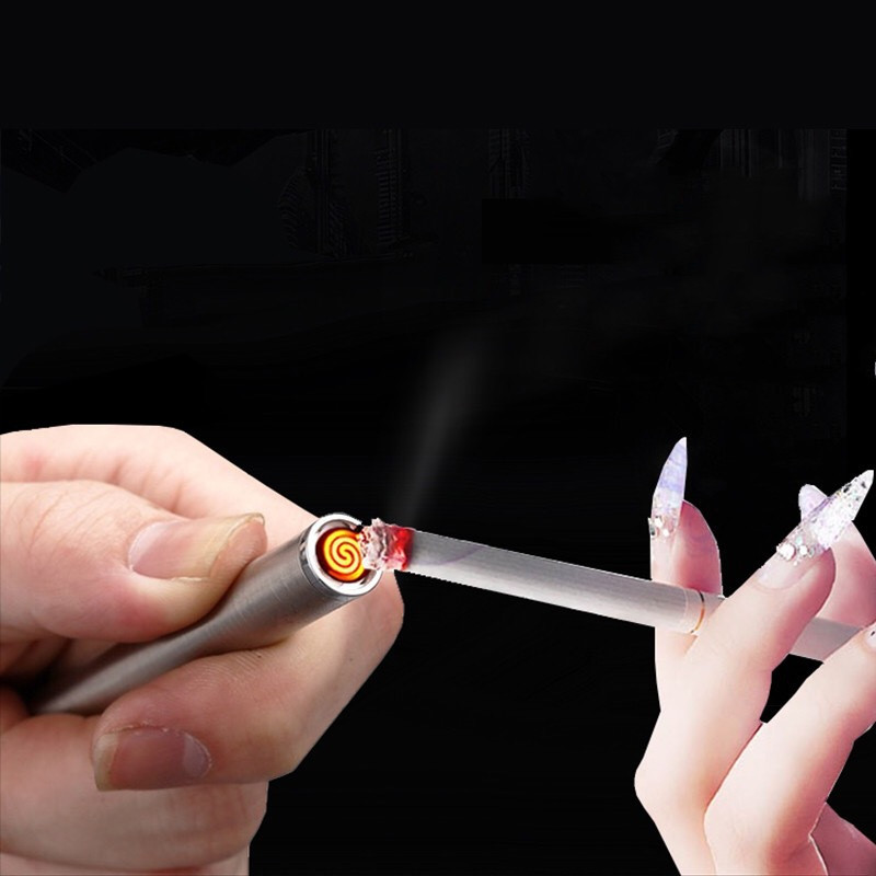 USB Rechargeable Cigarette Lighter Windproof Smart Silent - CJdropshipping