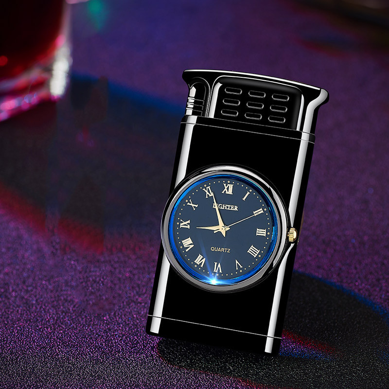 Watch Lighter Real Dial Inflatable Metal Straight Punch - CJdropshipping