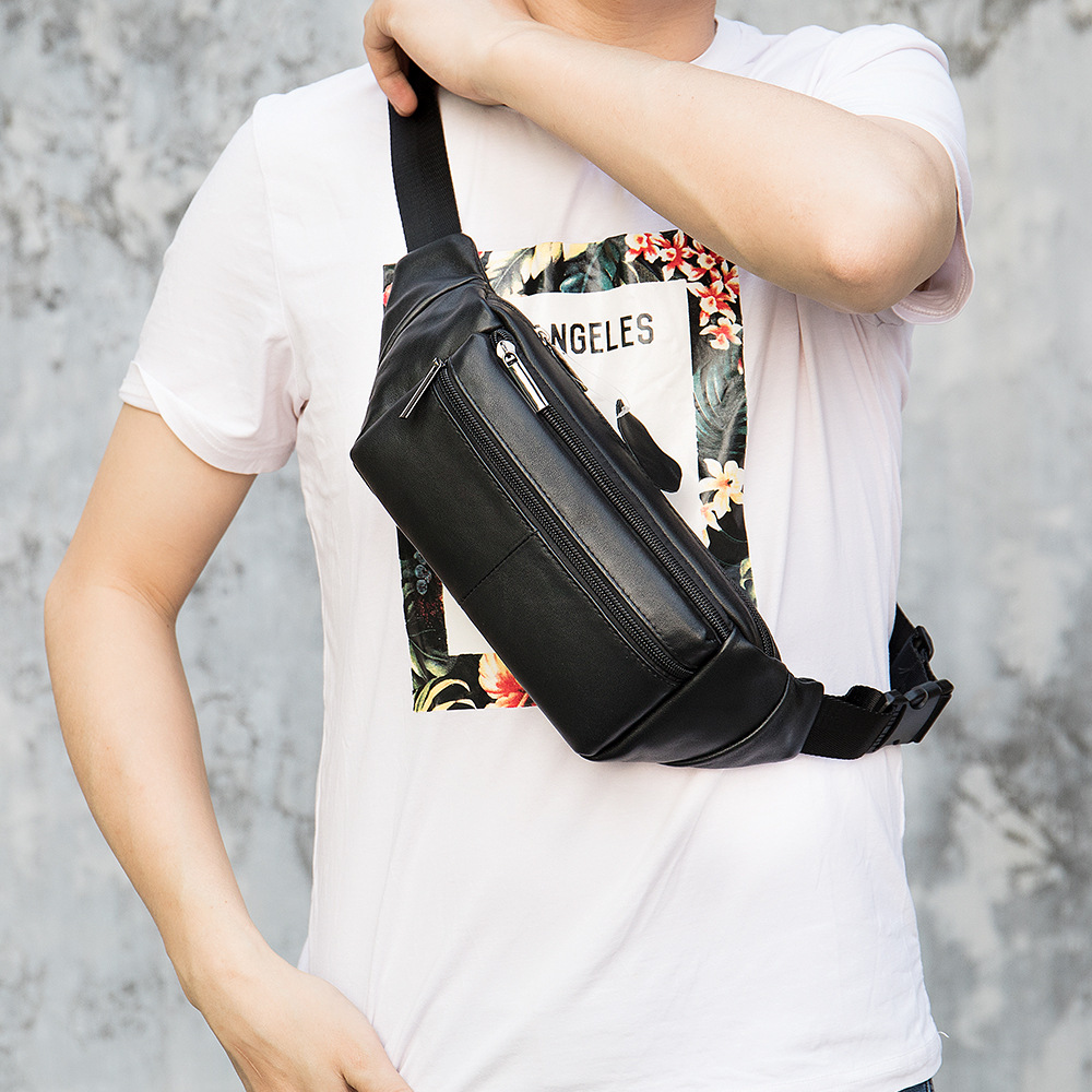 Men's Sports Sheepskin Diagonal Chest Bag - CJdropshipping