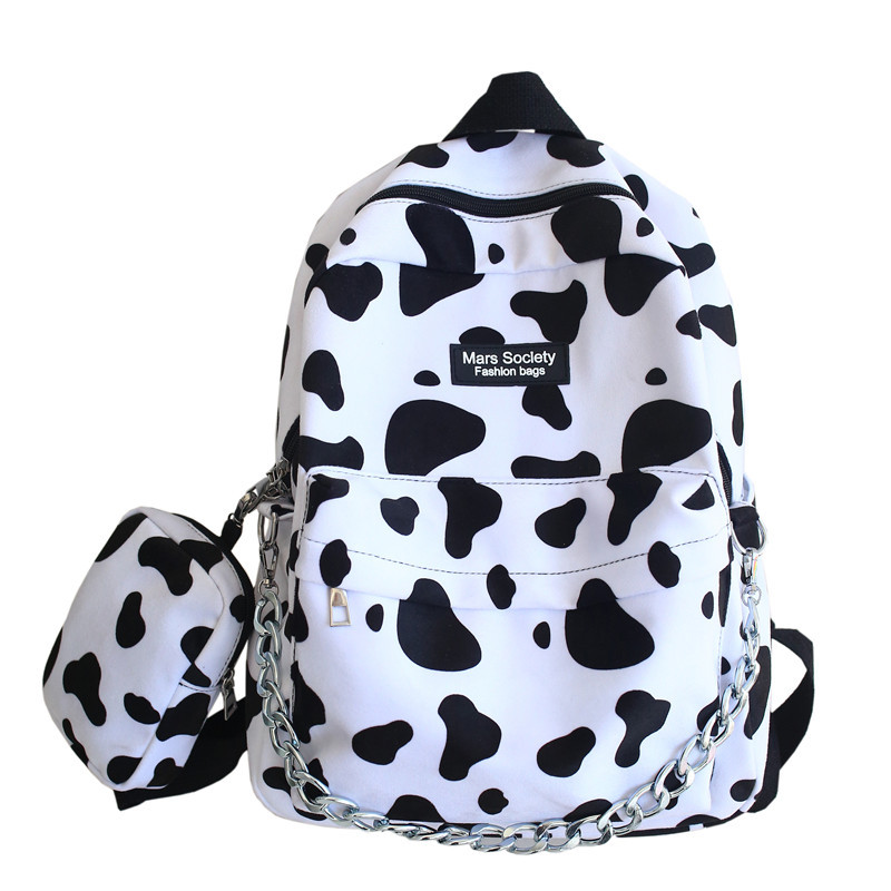 Cute Girl Backpack With Cow Pattern - CJdropshipping