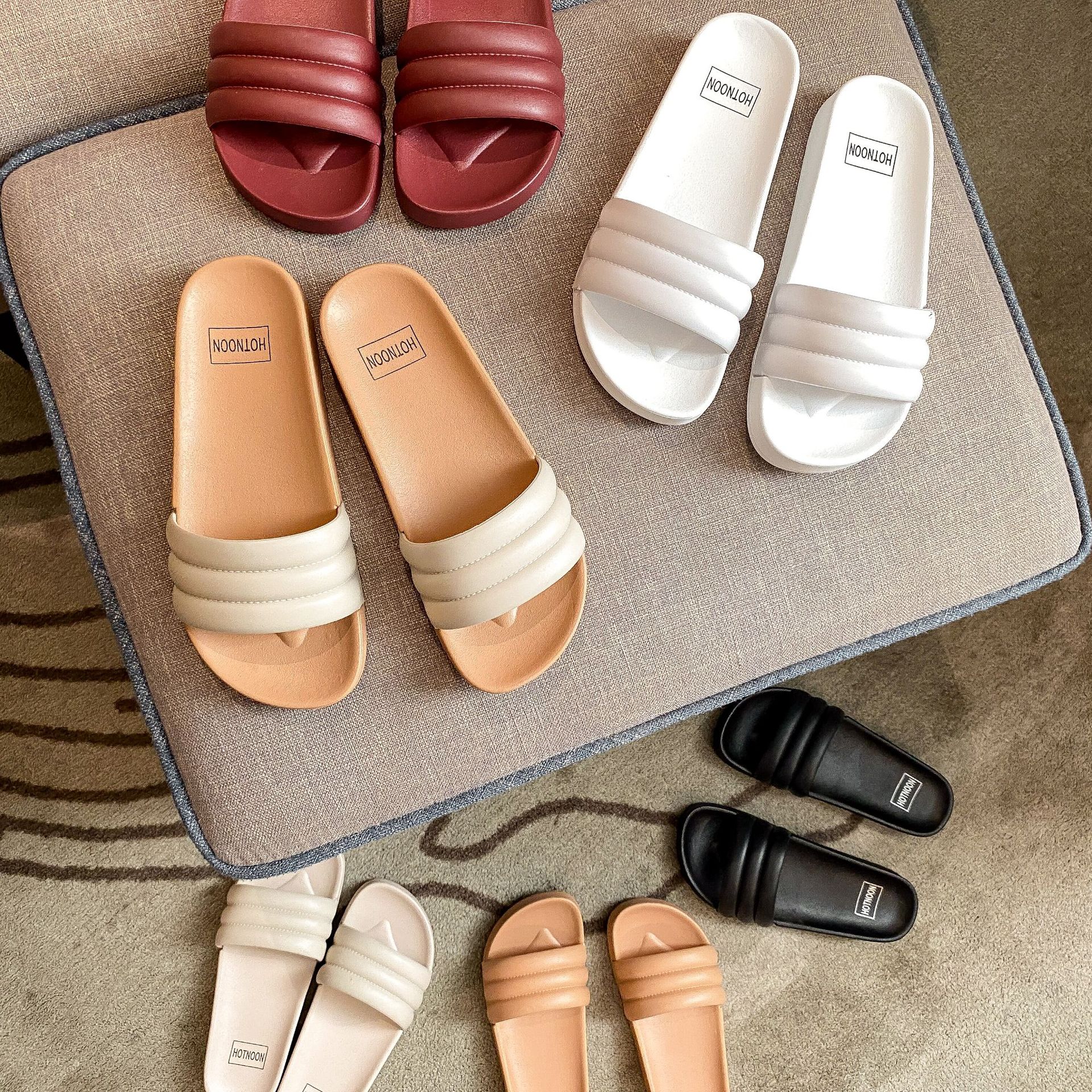 Women's Fashion Outer Wear One Word Slippers - CJdropshipping