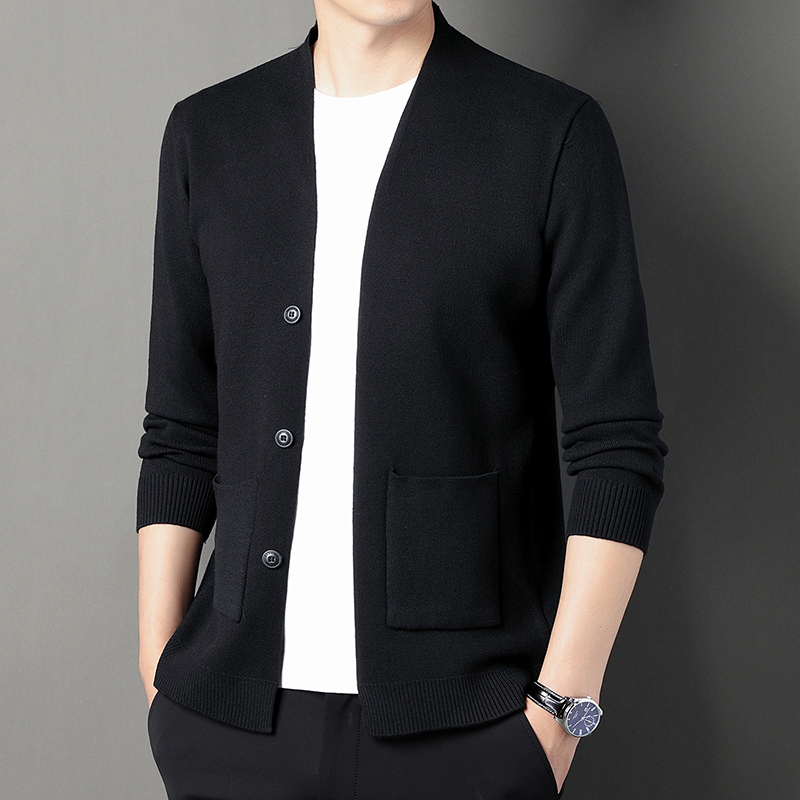 Men's Cardigan Simple Business Casual Knitted Jacket - CJdropshipping