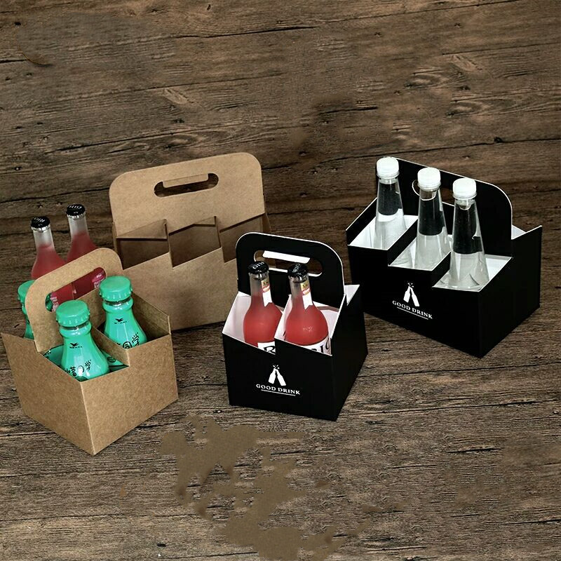 Kraft Paper Portable Beer Packaging Box - CJdropshipping