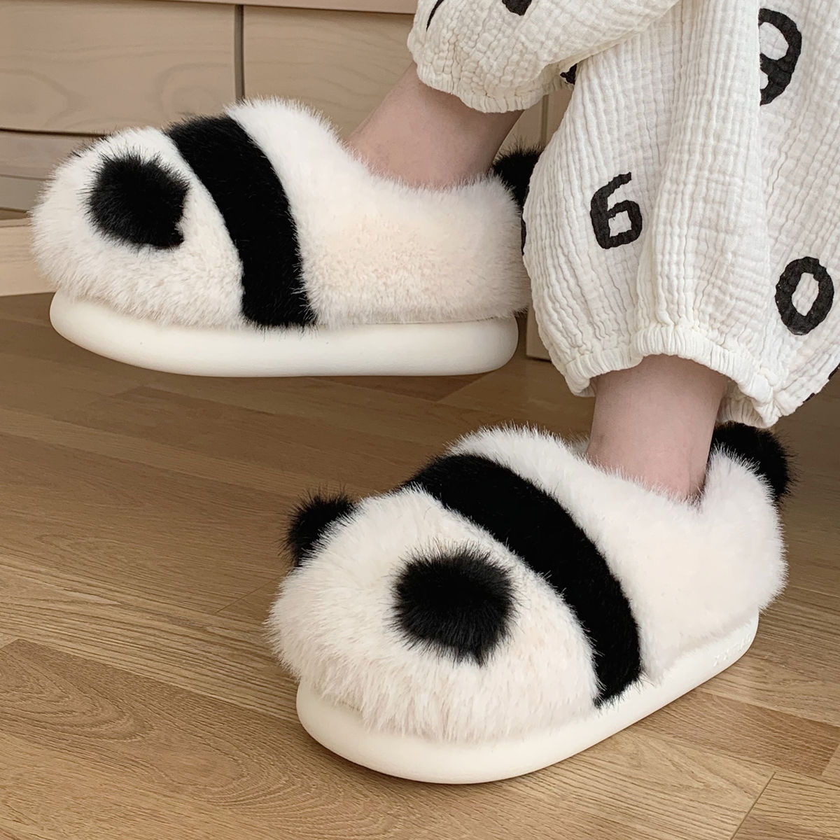 Women's Full Heel Cotton Slippers In Winter - CJdropshipping