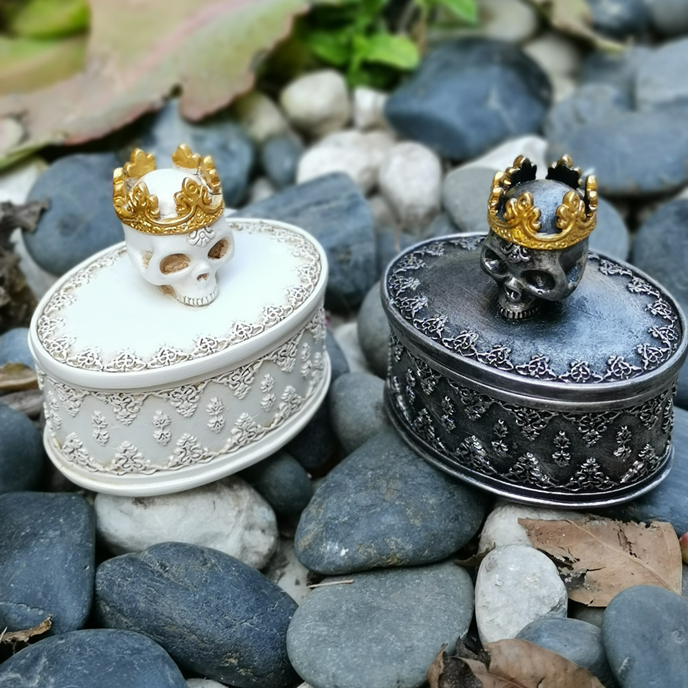 Crown Skull Shaped Jewelry Storage Box - CJdropshipping
