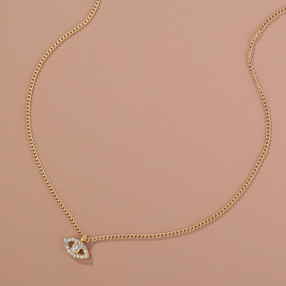 Cut-out necklace with diamond-encrusted glasses - CJdropshipping