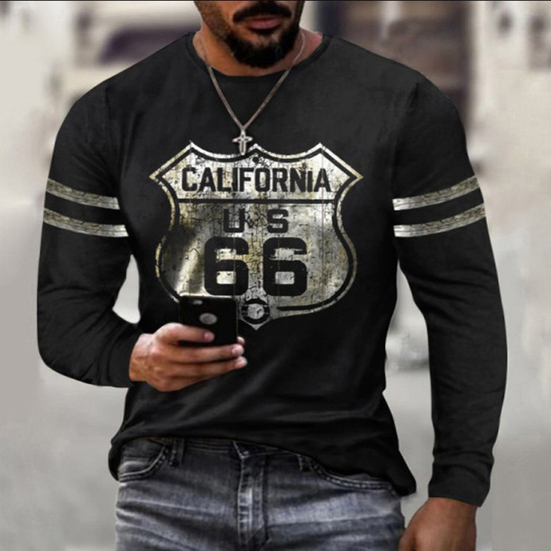 Men's Muscle Print Long Sleeve T-Shirt - CJdropshipping