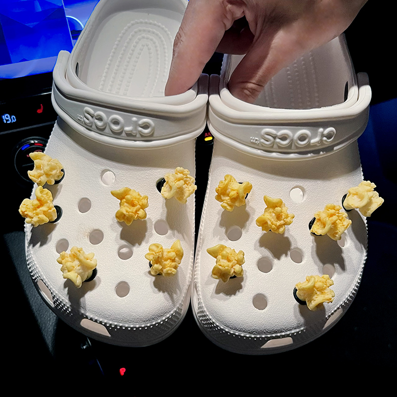 Simulation Food Play Popcorn Hole Shoes Accessories - CJdropshipping