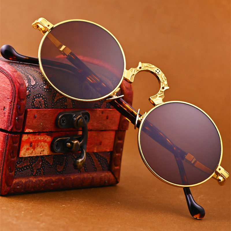 Natural Crystal Glasses Stone Mirror Full Frame Round - CJdropshipping