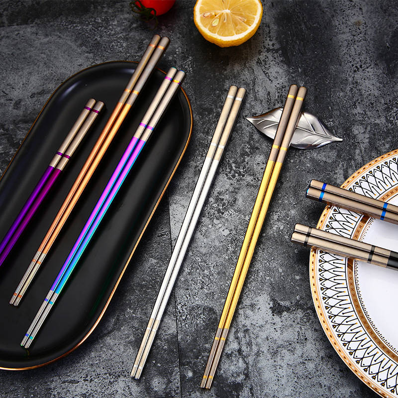 Titanium Plated Square Chopsticks Set - CJdropshipping