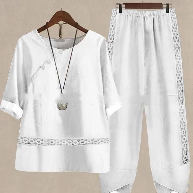 Cotton And Linen Casual Set Popular And Fashionable - CJdropshipping