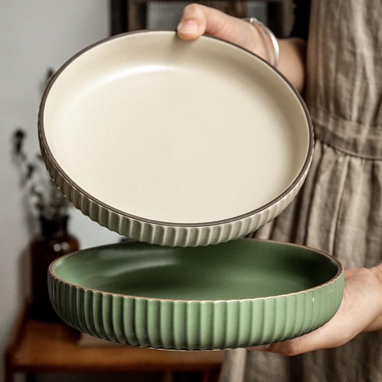 Vintage Ceramic Stir-fry Plate Salad Plate Slightly Concealer ...