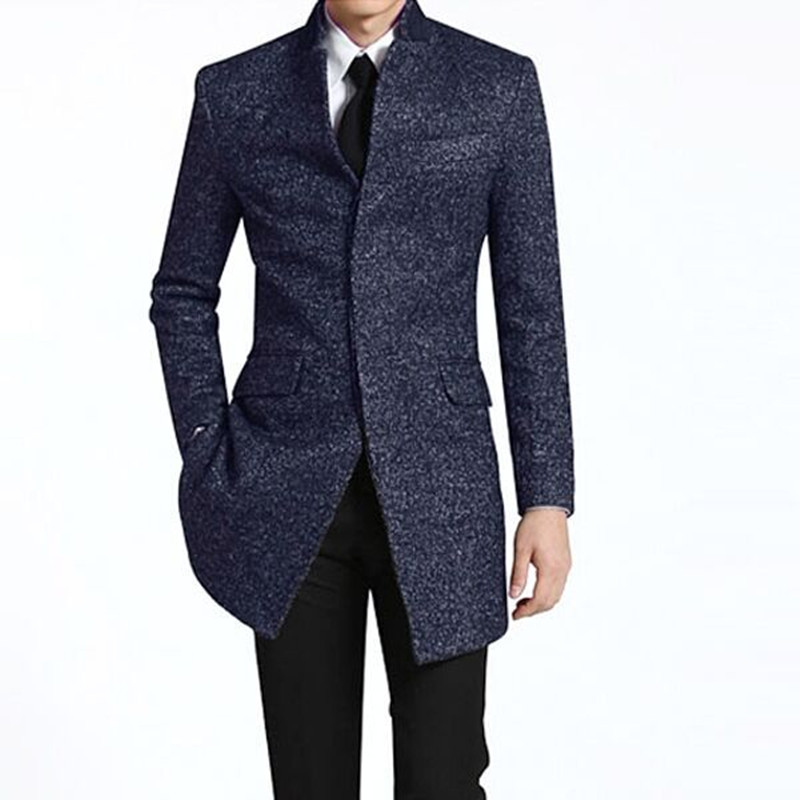 Business Casual Men's Woolen Single Breasted Coat - CJdropshipping