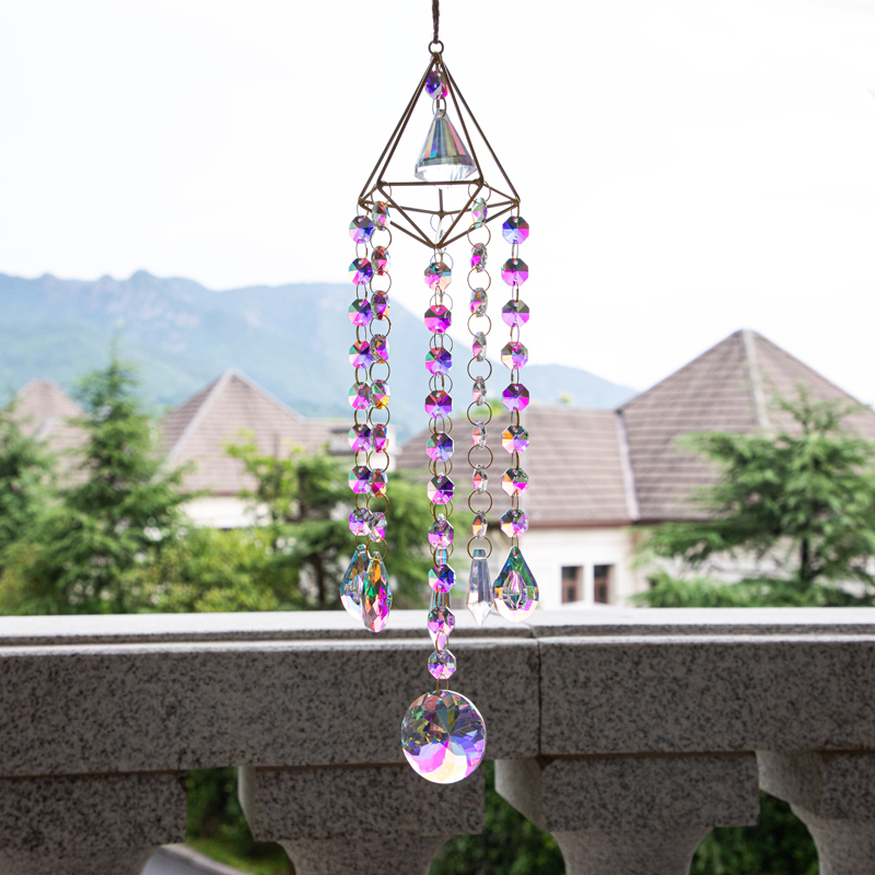 Light And Shadow Crystal Magic Wind Chime Pendant Horizontal Room ...