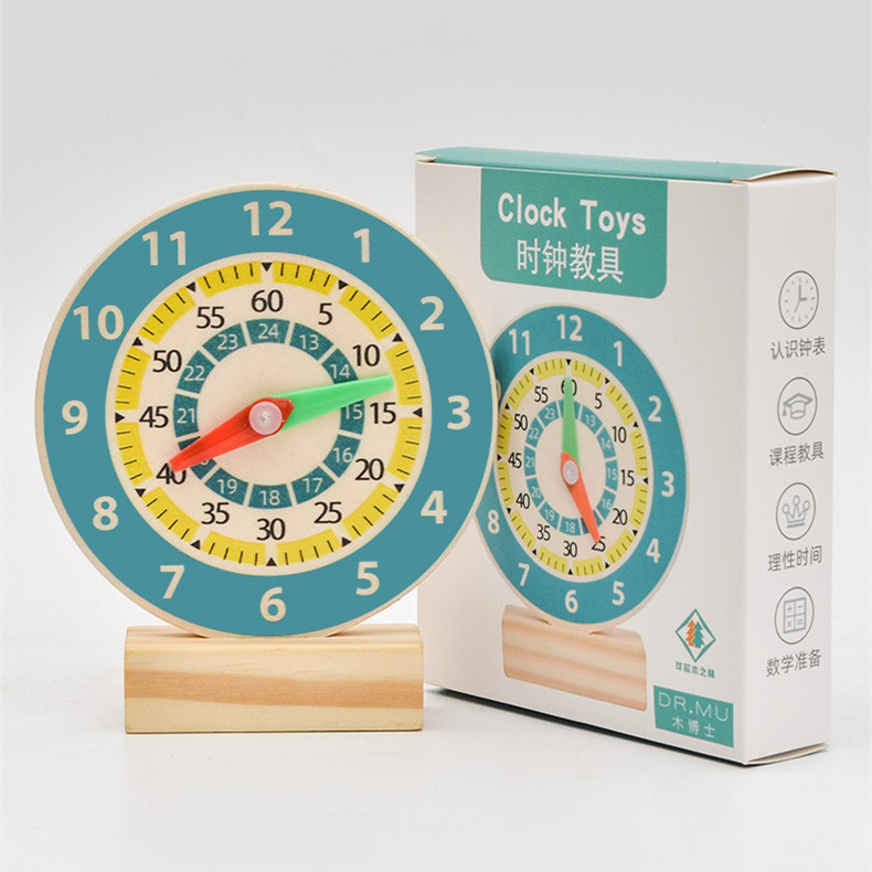 Children's Clock Teaching Aids Wooden Toys - CJdropshipping