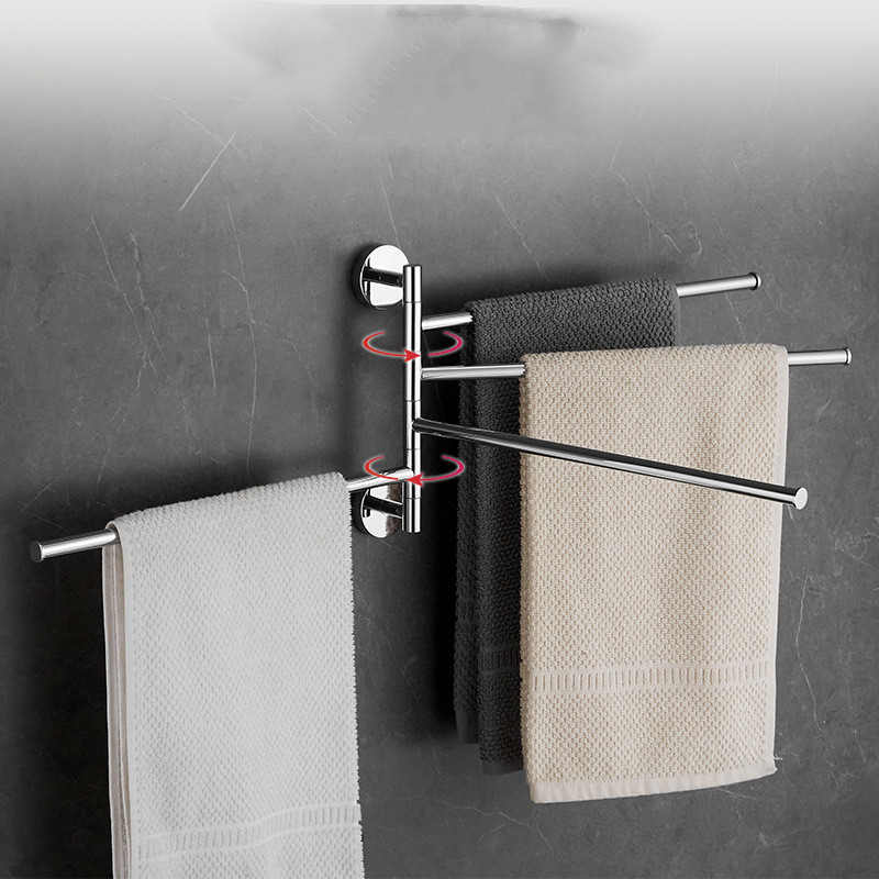 304 Stainless Steel Rotating Multi-Rod Towel Rack - CJdropshipping