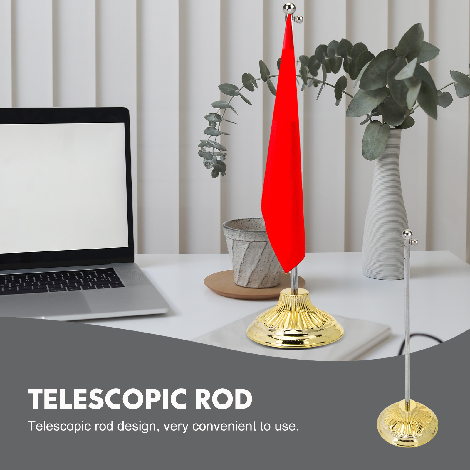 Table Flag Flagpole Metal Single Pole Straight Pole Decoration Tabletop ...