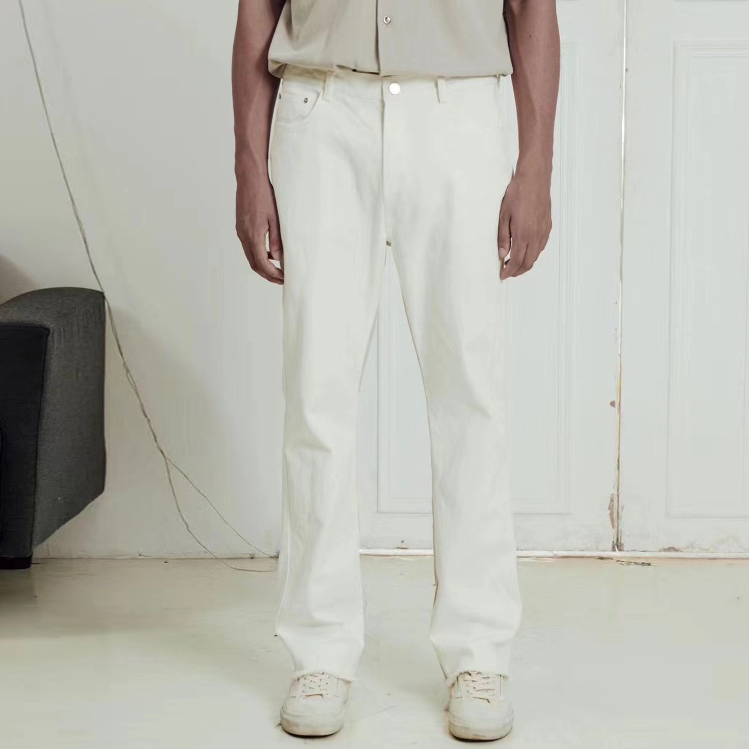 Tassel Slight Razor Pants Color Contrast Fashion Jeans - CJdropshipping