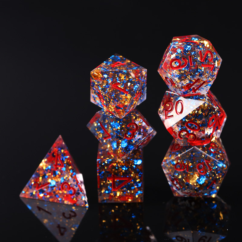 Polyhedral Natural Resin DND Quicksand Running Ball Dice - CJdropshipping