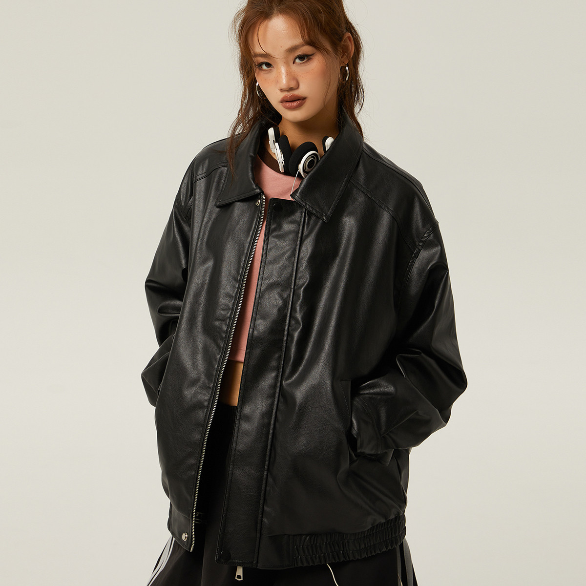 American Vintage Cotton-padded Quilted Pu Jacket - CJdropshipping