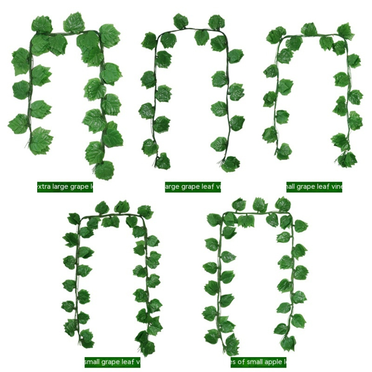 Artificial Grape Leaves Rattan Pipe Ceiling Decoration Ivy Grape Leaf ...