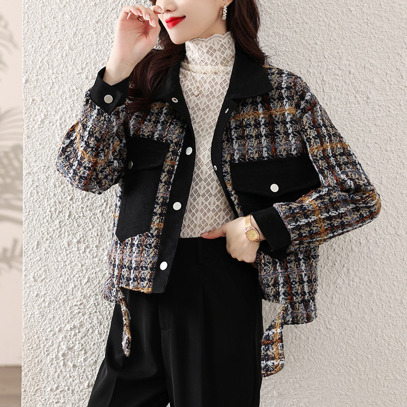 Simple Graceful Short Shipment Slimming Youthful-looking Coat ...