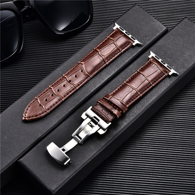 Men's Embossed Leather Butterfly Buckle Strap - CJdropshipping
