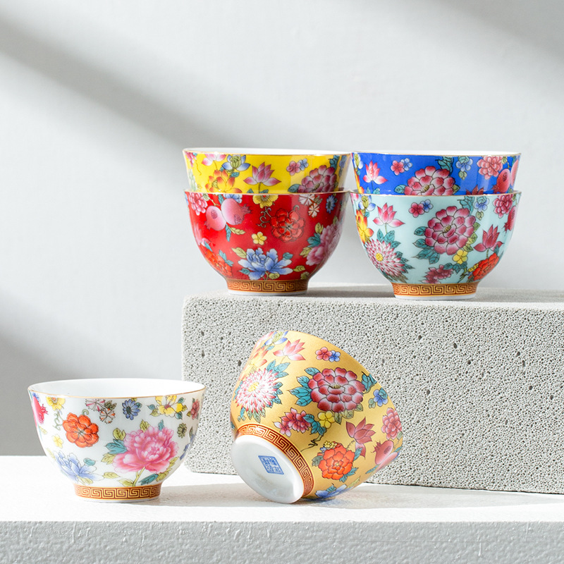 Porcelain Tea Tasting Cup Gift Box Chinese Style - CJdropshipping