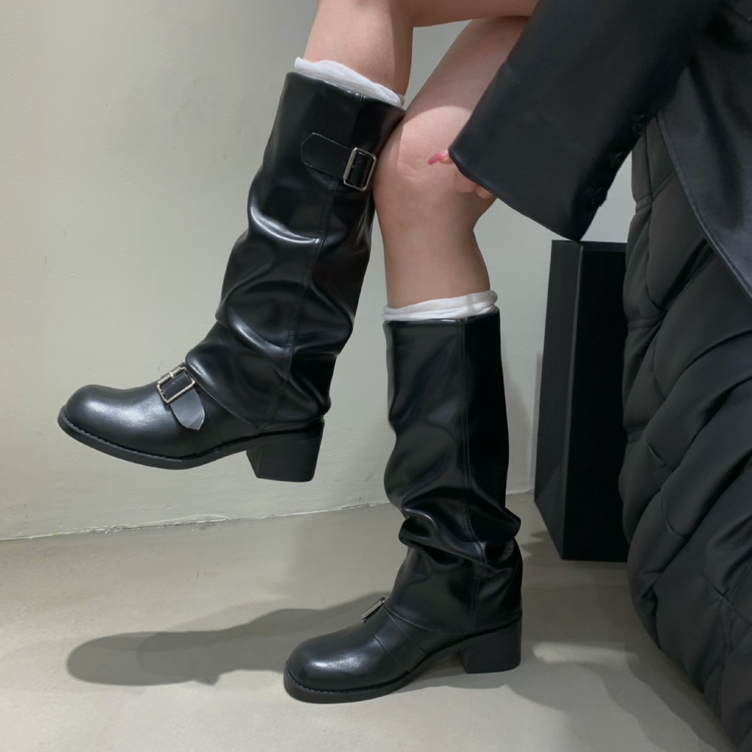 Women's American-style Pleated Pile Style Boots - CJdropshipping